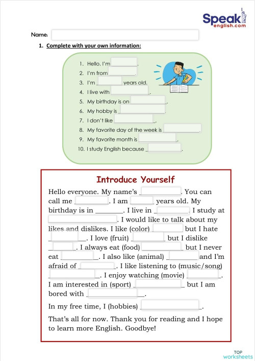 Basic 03 - Exam. Interactive worksheet | TopWorksheets