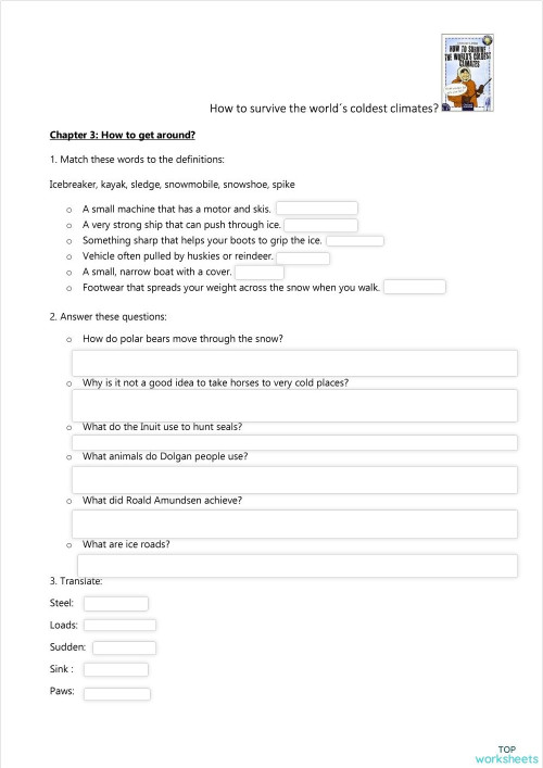 CHAPTER 5. READING BOOK. Interactive worksheet | TopWorksheets