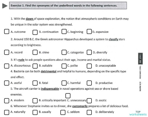READING - UNIT 1 - TABLE COMPLETION - CW - EX1. Interactive worksheet ...