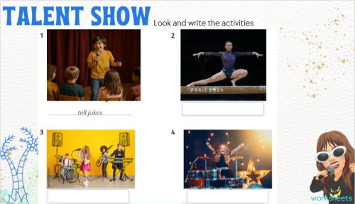 Unit 2_Vocabulary_Talent Show. Interactive worksheet | TopWorksheets