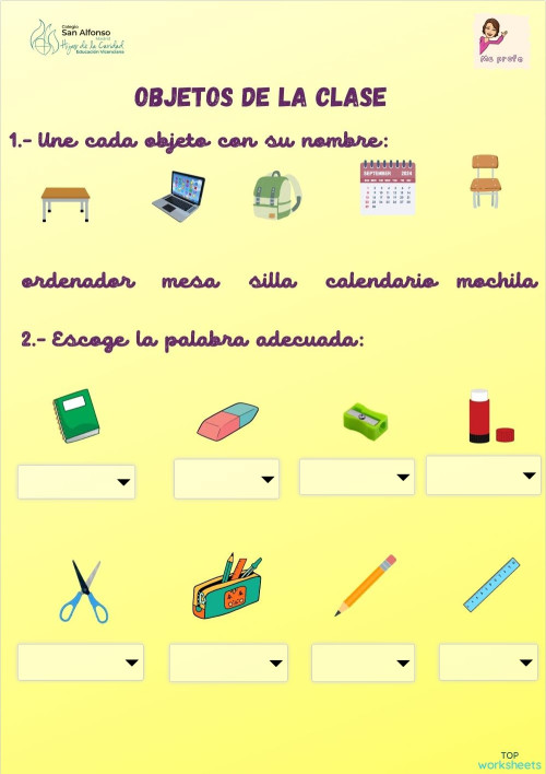 Objetos De Clase De Español