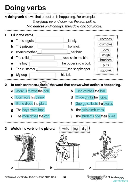 Doing Verbs. Interactive worksheet | TopWorksheets