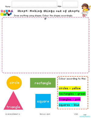 Making things out of shapes_English. Interactive worksheet | TopWorksheets