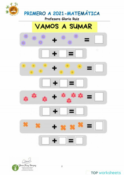 Sumas hasta 10 for 1 BASICO. Ficha interactiva | TopWorksheets