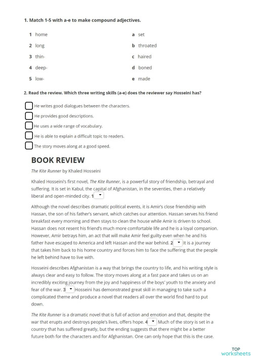 9th Grade Grammar Review Worksheets English Grammar Exercises And