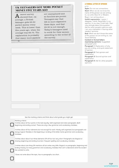 Gateway A2 Unit 8- Writing a Formal Letter of Opinion. Interactive ...