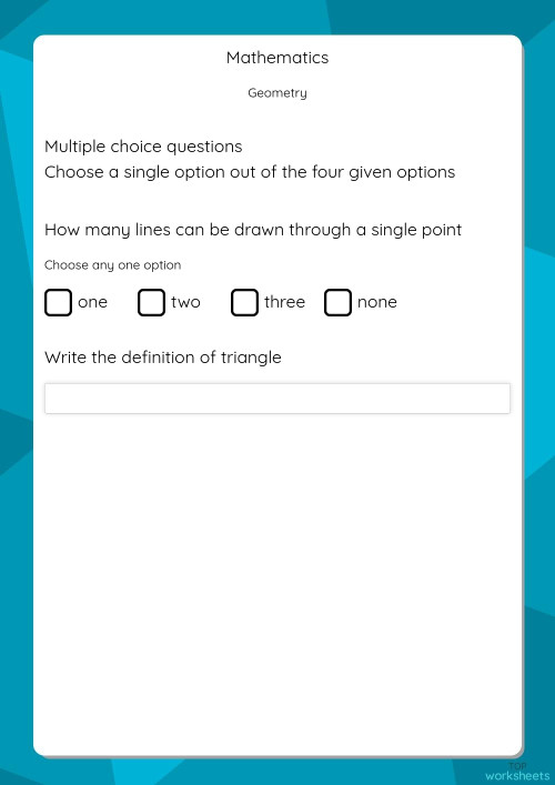 Mathematics. Interactive worksheet | TopWorksheets