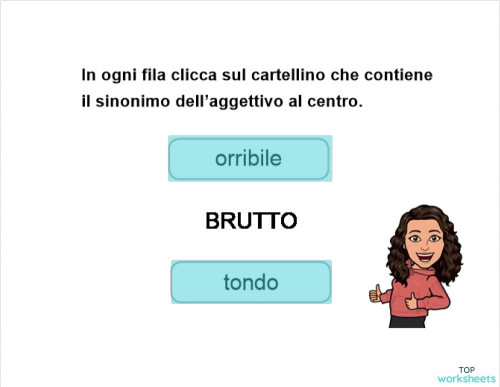 6 Lessico Sinonimi Scheda Interattiva Topworksheets