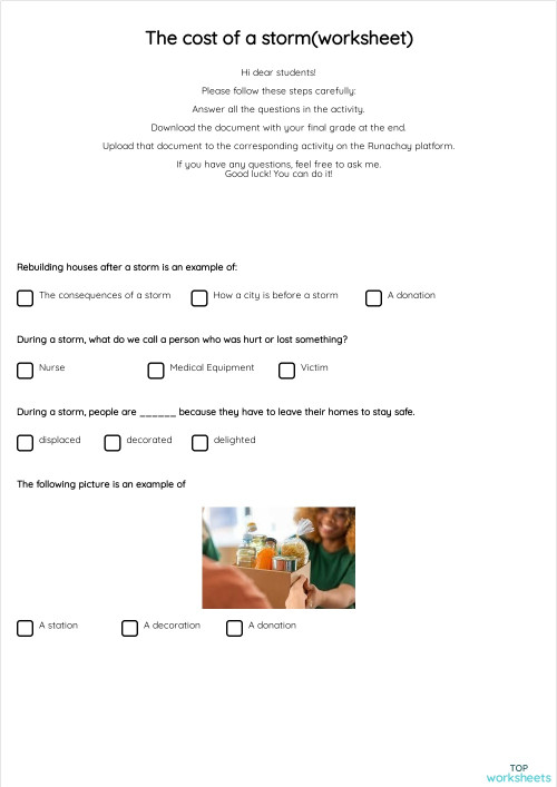 Weather: interactive worksheets and online exercises | TopWorksheets