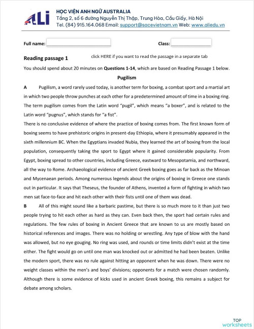 Reading comprehension: interactive worksheets and online exercises ...