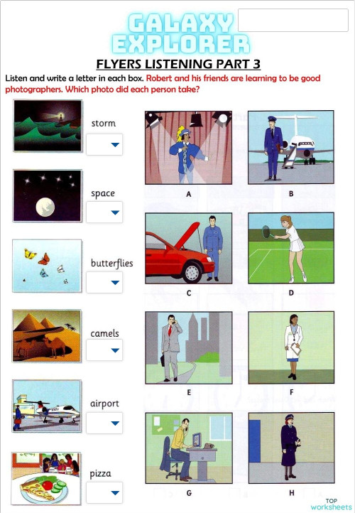 Listening practice 3.9. Interactive worksheet | TopWorksheets