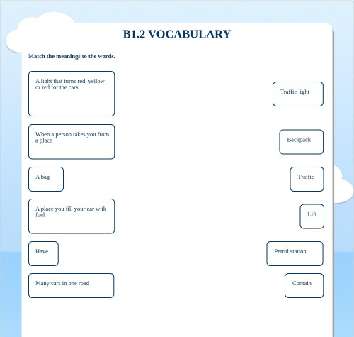 B1.2 VOCABULARY. Interactive worksheet | TopWorksheets