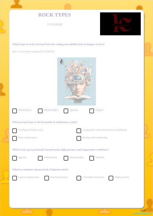 Rock Layers. Interactive worksheet | TopWorksheets