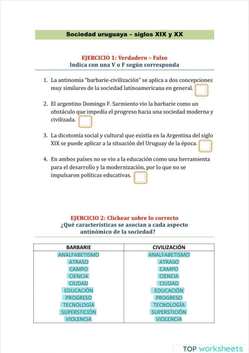 Interactive worksheets and online exercises in english | TopWorksheets