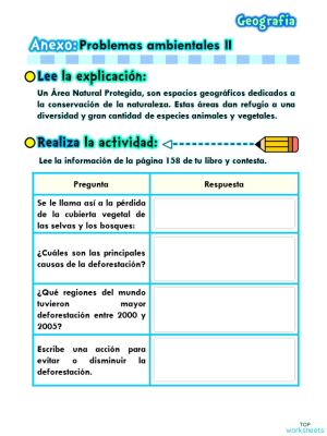 Problemas ambientales 2. Ficha interactiva | TopWorksheets