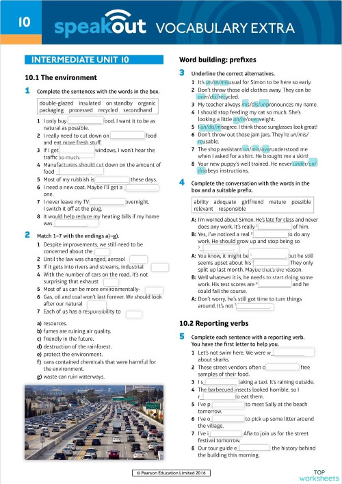 Speakout Vocabulary extra. Interactive worksheet | TopWorksheets