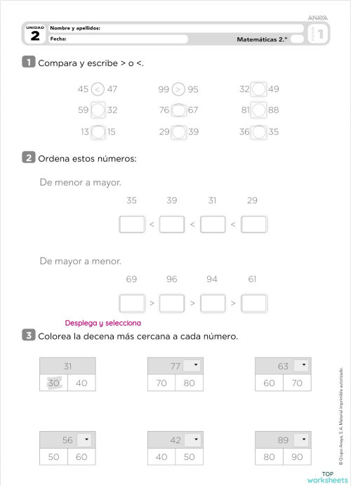 Redondeo de cantidades. Ficha interactiva | TopWorksheets