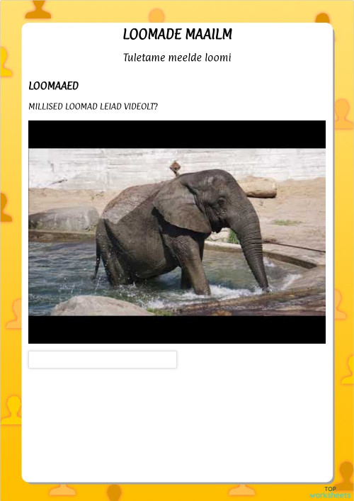 LOOMADE MAAILM. Interactive worksheet | TopWorksheets