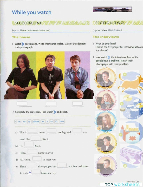 Beginners video 1. Interactive worksheet | TopWorksheets