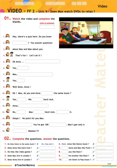 Listening: Introducing a friend. Interactive worksheet | TopWorksheets