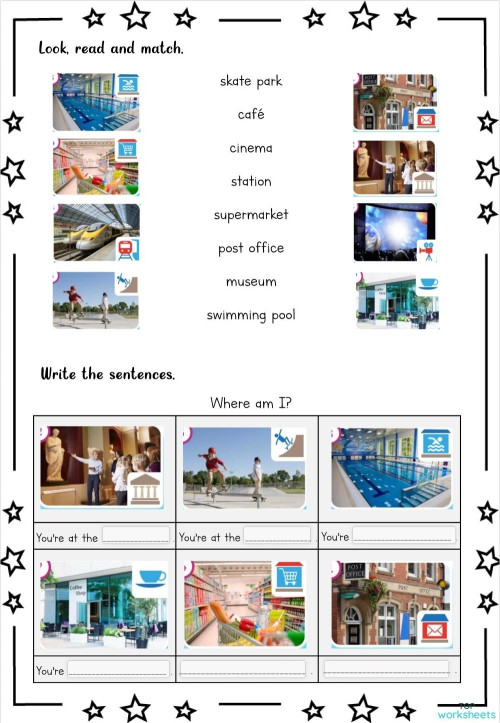 community places 1. Ficha interactiva | TopWorksheets