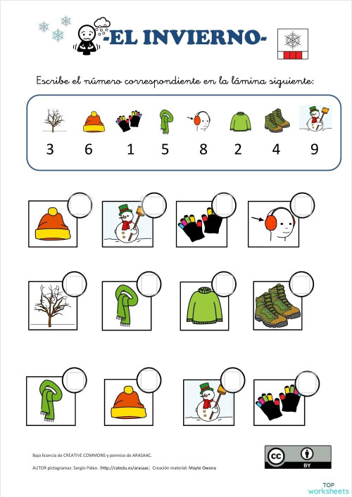 el INVIERNO: fichas interactivas y ejercicios online | TopWorksheets
