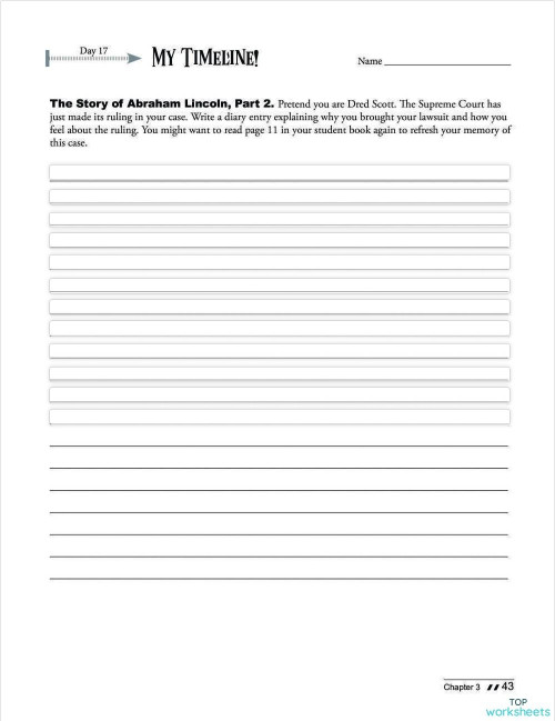 My Timeline Pg 43-44. Interactive worksheet | TopWorksheets