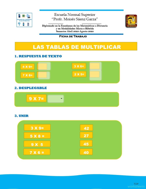 Practica Topworksheets. Ficha interactiva | TopWorksheets
