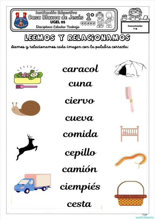 Identificamos los fonemos ca,co y cu. Ficha interactiva | TopWorksheets