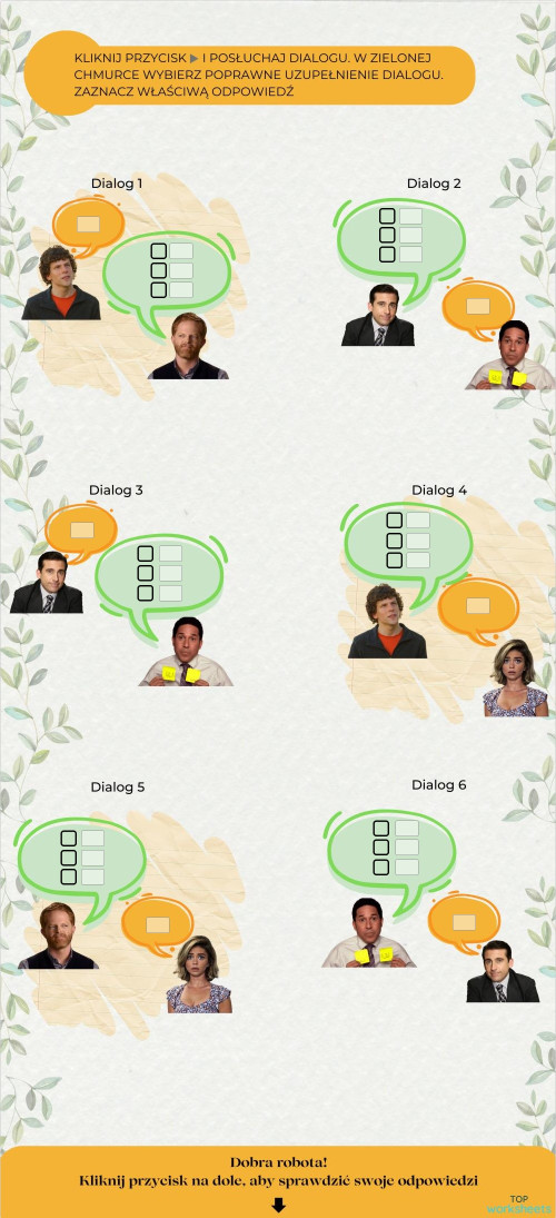 Ang: interaktywne karty pracy i ćwiczenia online | TopWorksheets