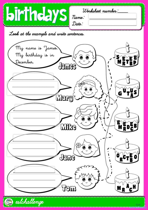 When is your birthday. Interactive worksheet | TopWorksheets