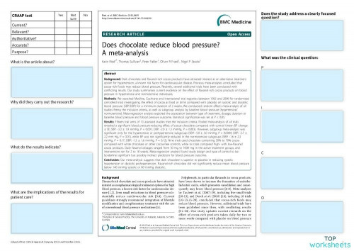 Journal article appraisal. Interactive worksheet | TopWorksheets