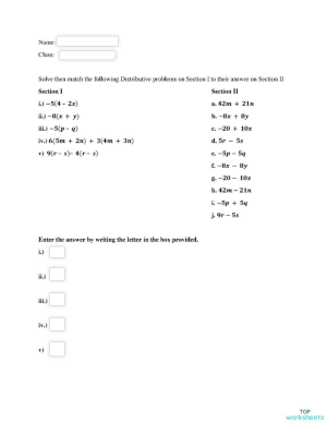 Algebra: interactive worksheets and online exercises | TopWorksheets