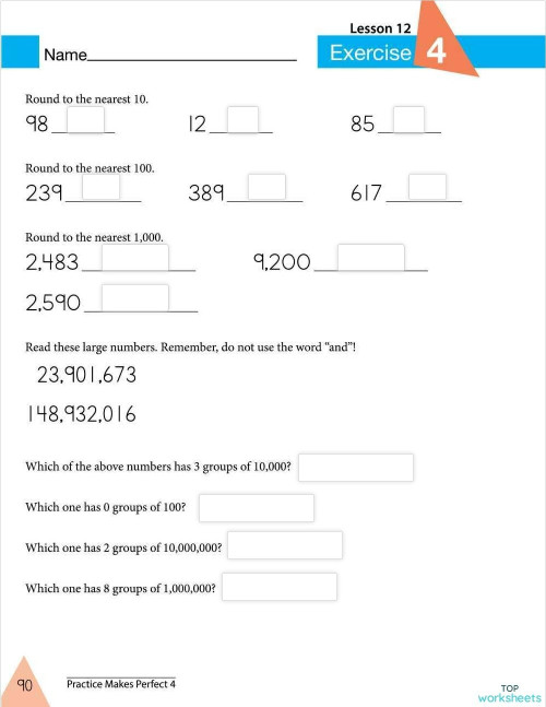 Lesson 12: Exercise 4 Pg 90. Interactive worksheet | TopWorksheets Lesson 12: Exercise 4 Pg 90. Interactive worksheet | TopWorksheets