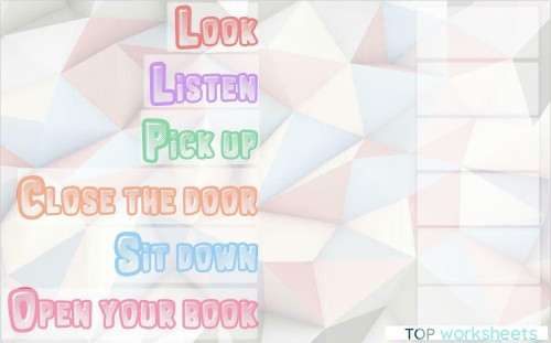 Basic Commands. Interactive worksheet | TopWorksheets