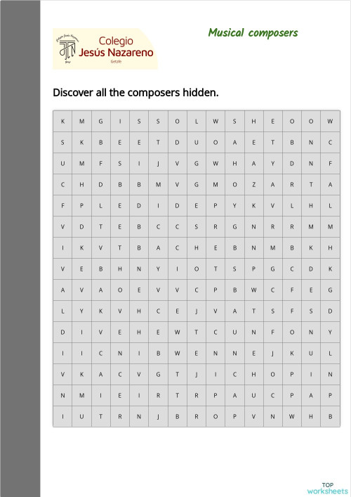 Musical language: interactive worksheets and online exercises ...