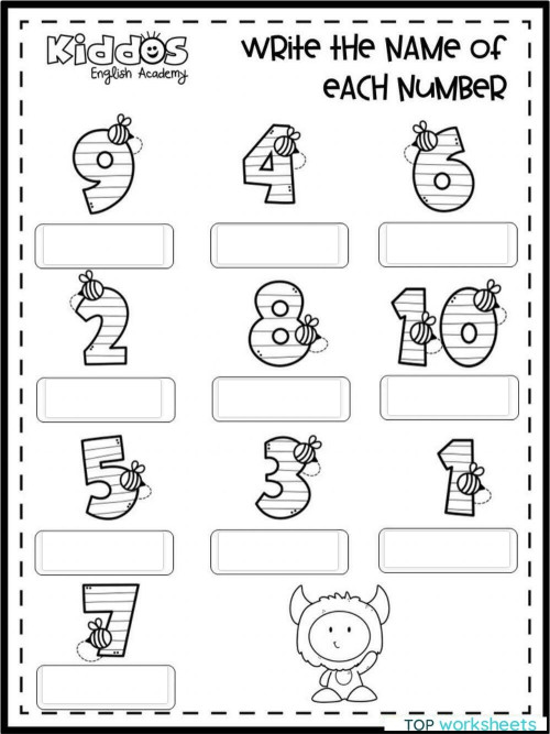 I know Number Names. Interactive worksheet | TopWorksheets