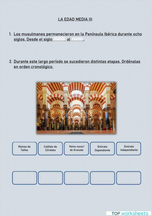 La Edad Media III. Ficha interactiva | TopWorksheets