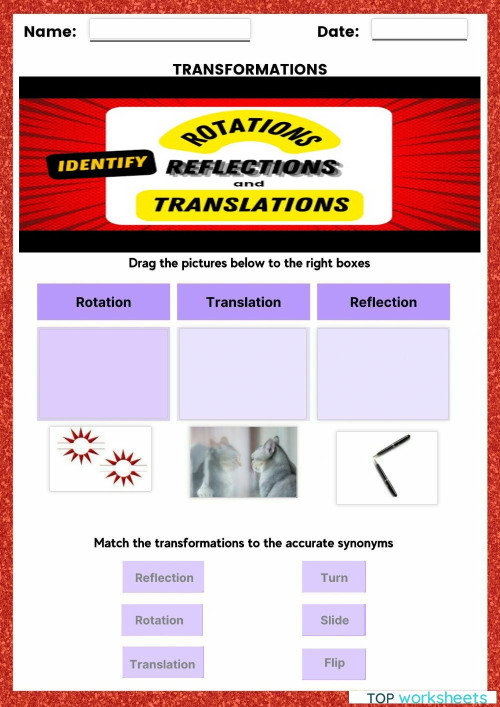Transformations. Interactive worksheet | TopWorksheets