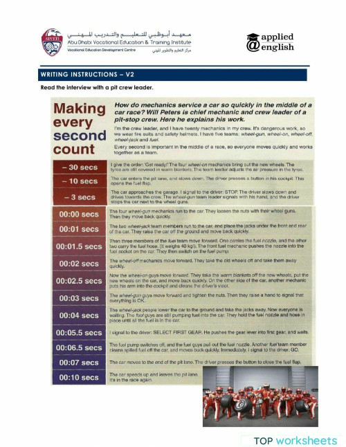 List of instuctions. Interactive worksheet | TopWorksheets