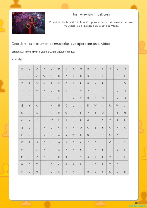 Instrumentos musicales: fichas interactivas y ejercicios online ...