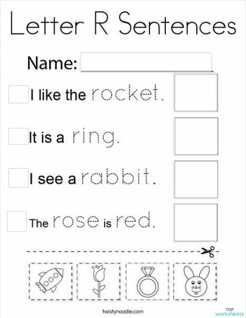 LETTER R WORKSHEET. Interactive worksheet | TopWorksheets