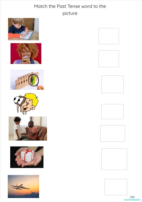 Past Tense verb match Listening. Interactive worksheet | TopWorksheets