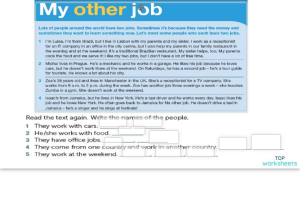 My other job 9th. Interactive worksheet | TopWorksheets