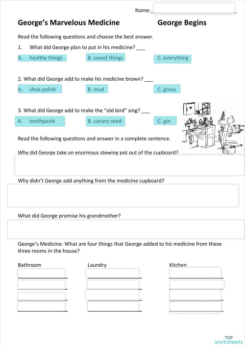 Chapter 3 George Begins. Interactive worksheet | TopWorksheets