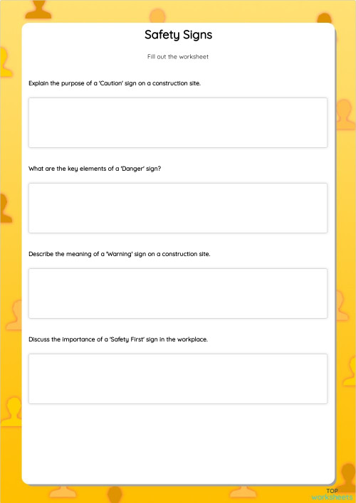 Safety Signs. Interactive worksheet | TopWorksheets