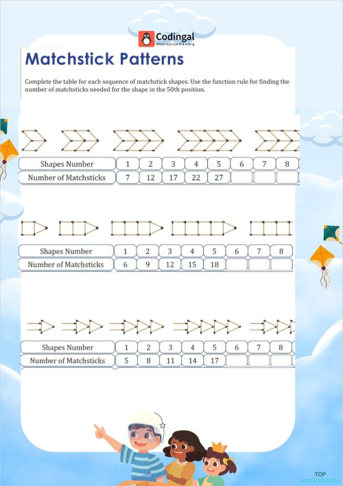 M_G03M28L62_WA02_Represent_patterns_using_diagrams_4. Interactive worksheet | TopWorksheets
