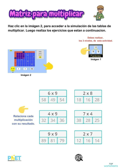 La tablas de multiplicar: fichas interactivas y ejercicios online ...