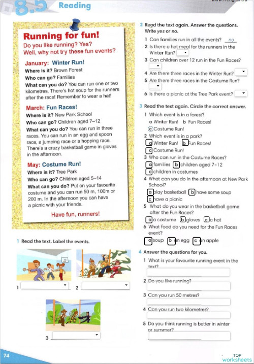 reading warm up. Interactive worksheet | TopWorksheets