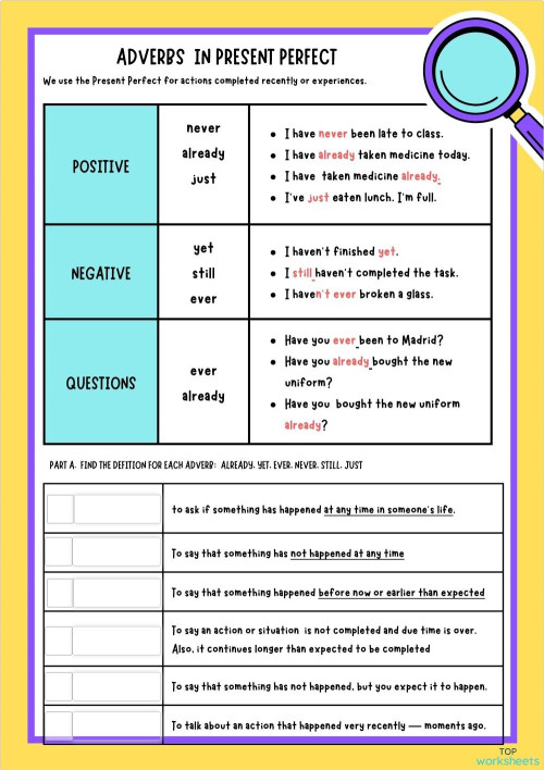 Present perfect: interactive worksheets and online exercises ...